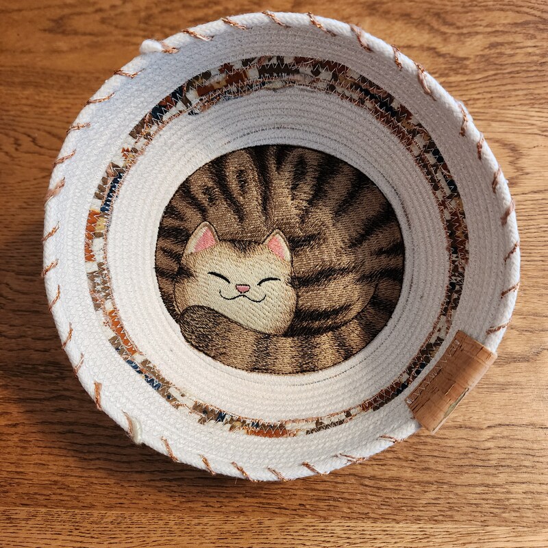 Embroidered Rope Baskets - Etsy