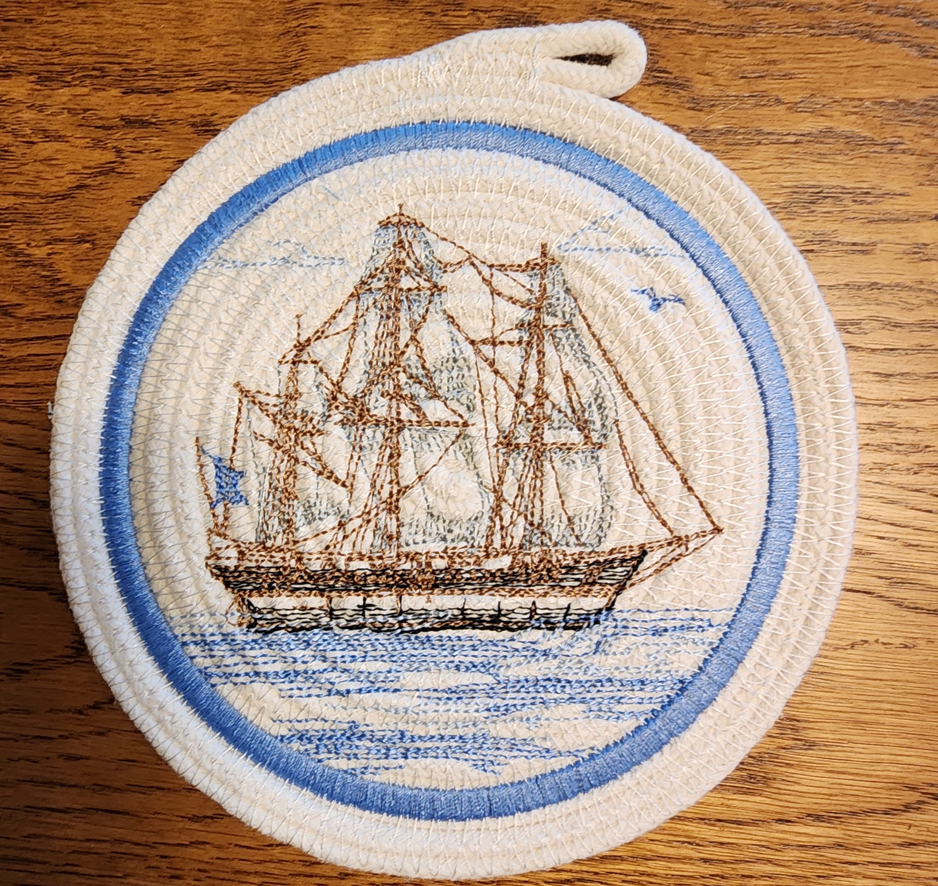 Nautical Rope Art Coasters or Mug Rugs, Set of 6, Extra Large 5.5 ...
