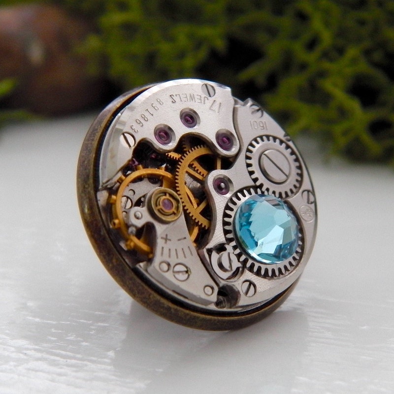 Vintage Aquamarine Watch - Etsy