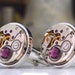 Steampunk Watch Cufflinks, Vintage Clockwork Watch Movement Cuff Links ...