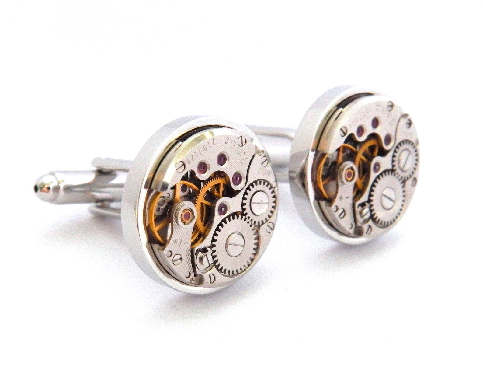 Watch Movement Cufflinks Steampunk Gift for Men. Cuff Links - Etsy