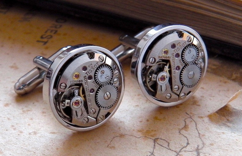 Tissot Watch Mechanism Cufflinks, for Steampunk Fans and Watch Lovers ...