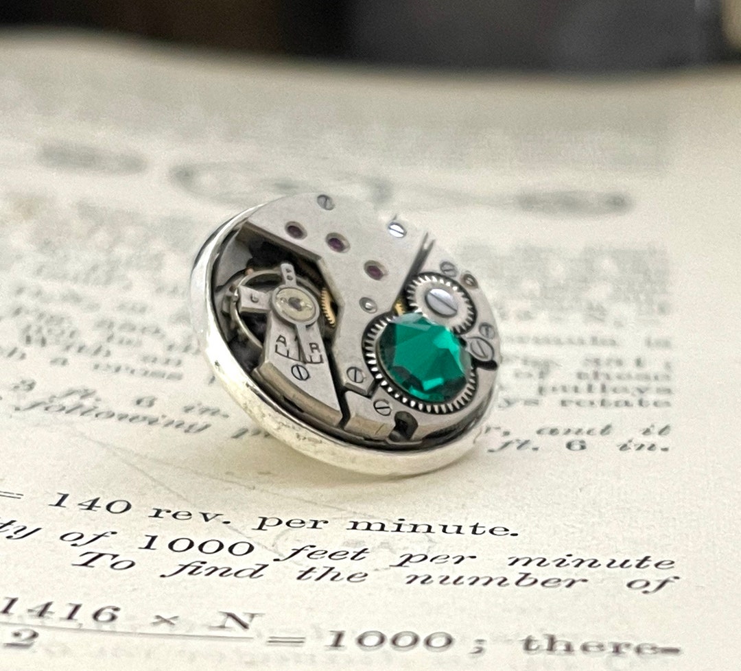 Steampunk Lapel Pin Badge, With Watch Mechanics. Vintage Watch Movement ...