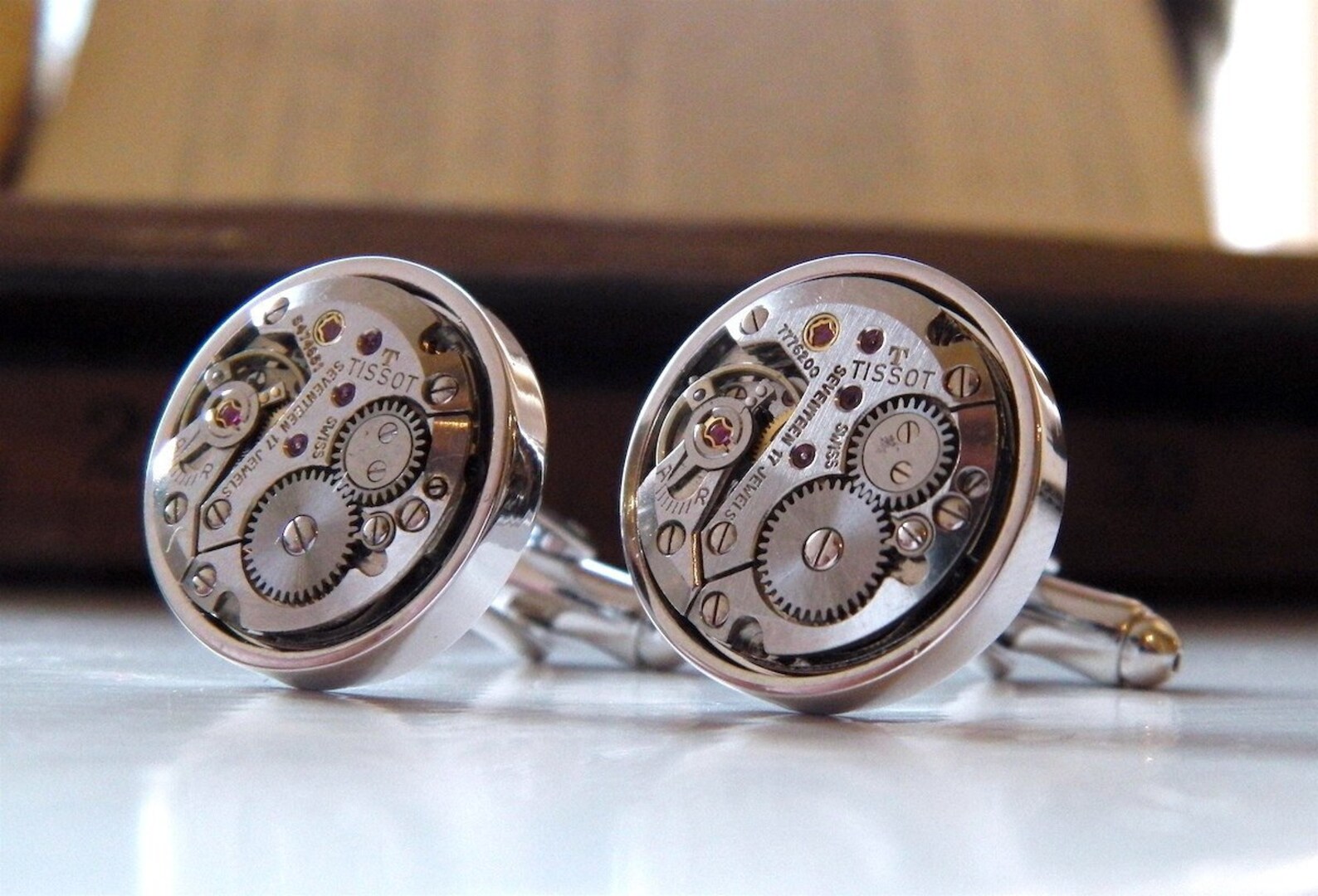 Tissot Watch Mechanism Cufflinks, for Steampunk Fans and Watch Lovers ...