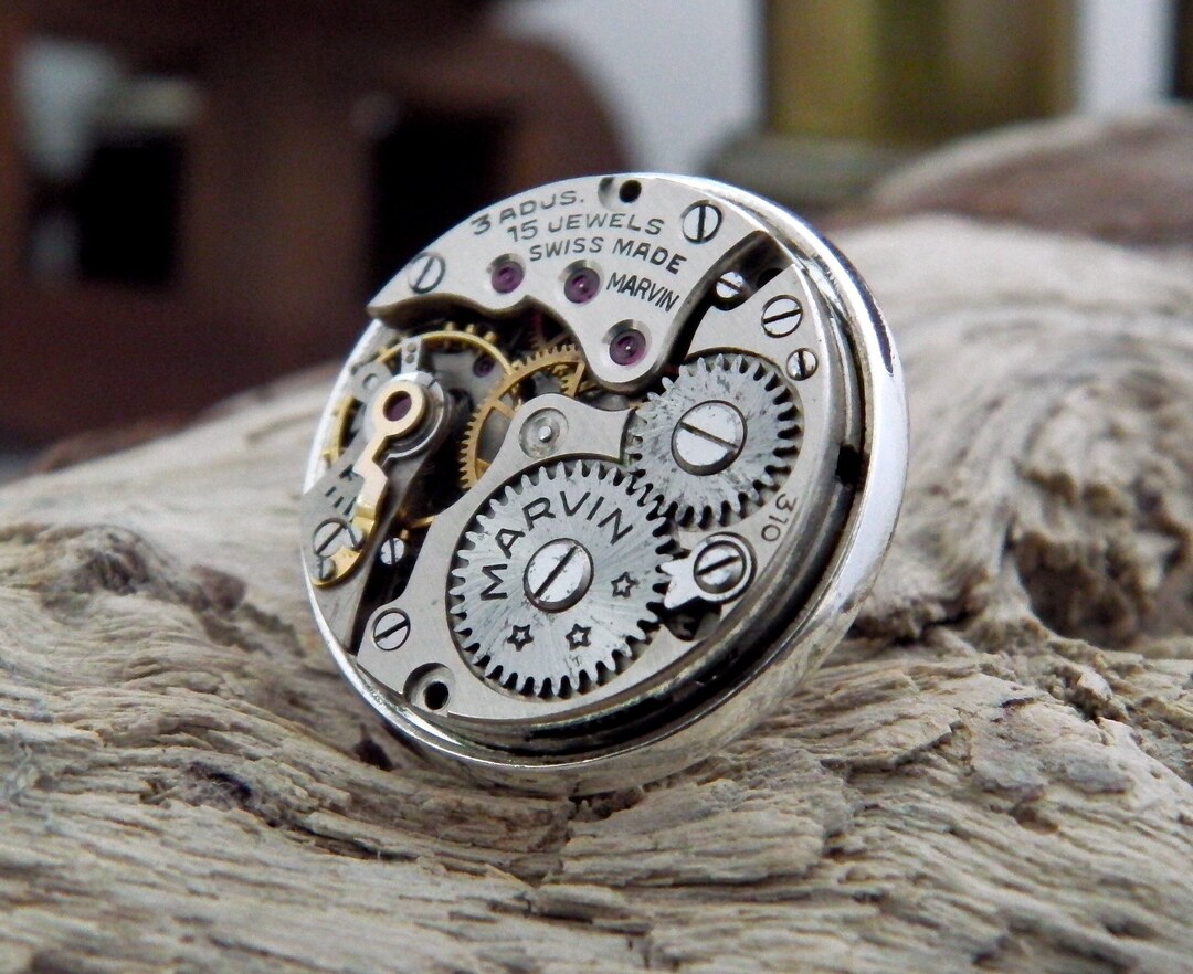 Marvin Watch Lapel Pin, Gift for Watch Enthusiast, With Vintage Swiss ...