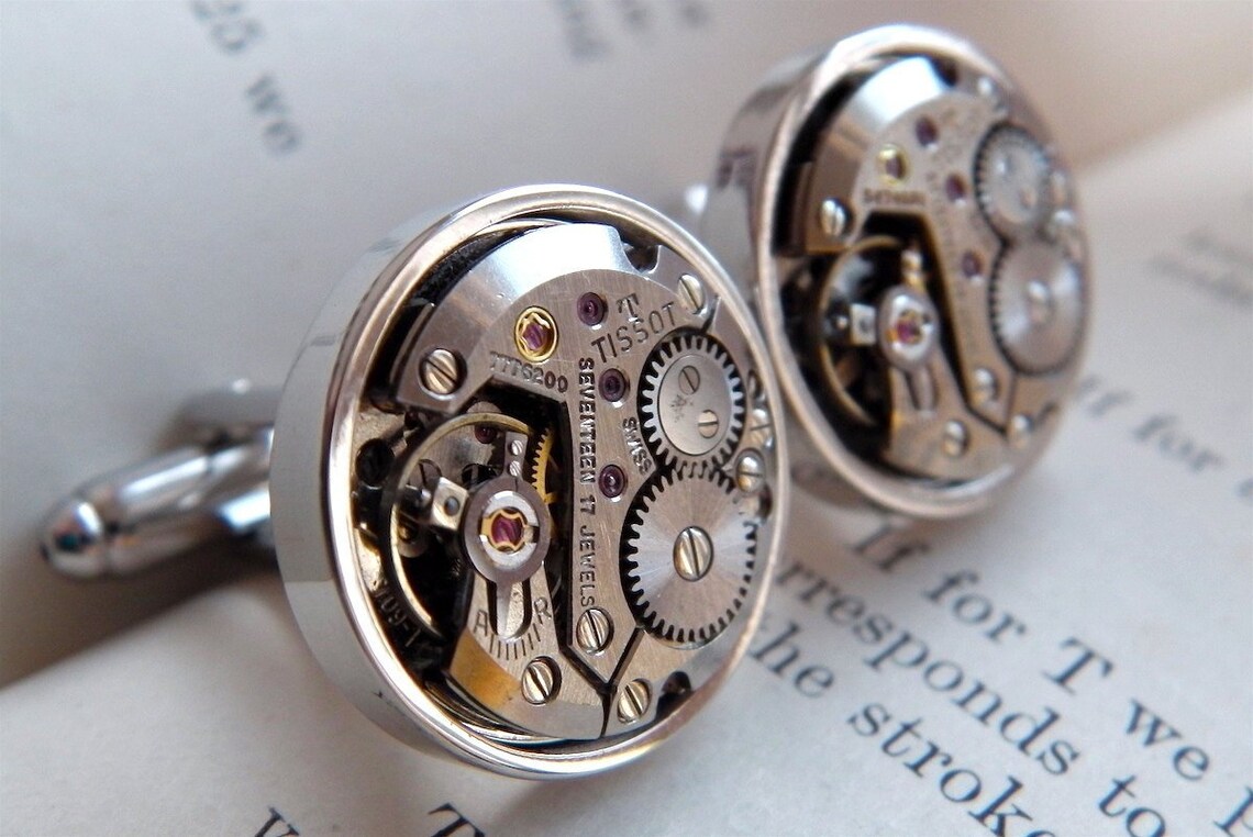 Tissot Watch Mechanism Cufflinks, for Steampunk Fans and Watch Lovers ...