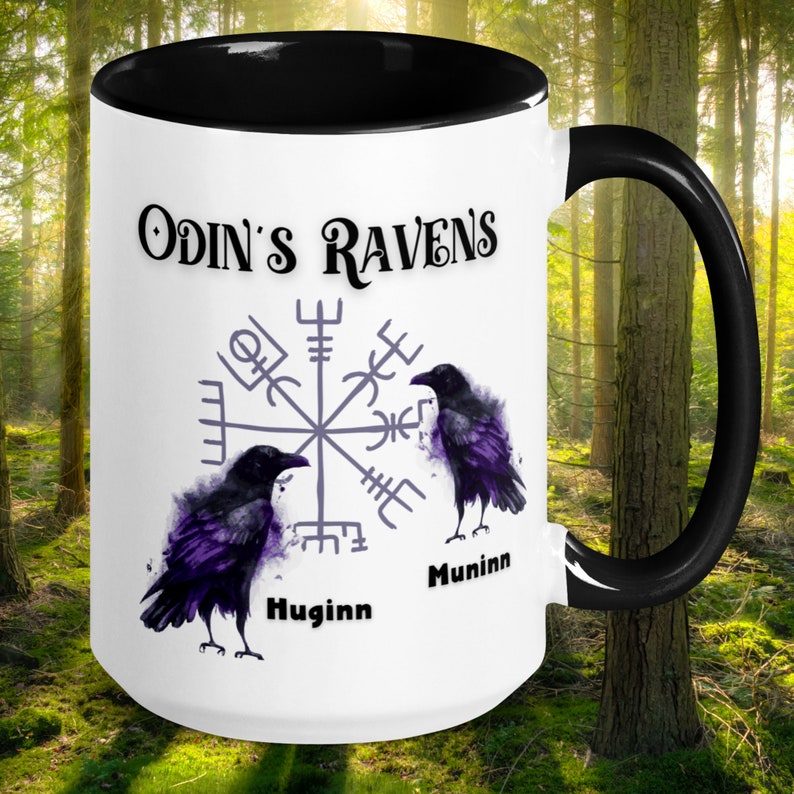 Odin's Raven Mug, Viking Norse Mythology Gift - Etsy