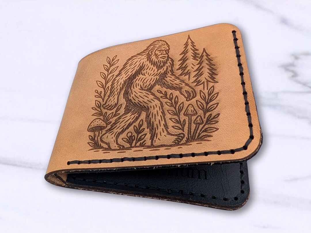 Big Foot Handmade Leather Wallet, Bigfoot Gifts for Him or Her - Etsy