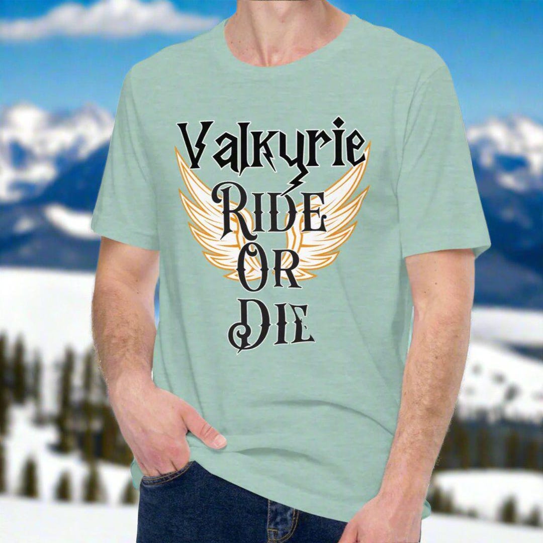 Valkyrie Men's T-shirt Ride or Die, Valkyrie Shirt for Vikings, Norse ...