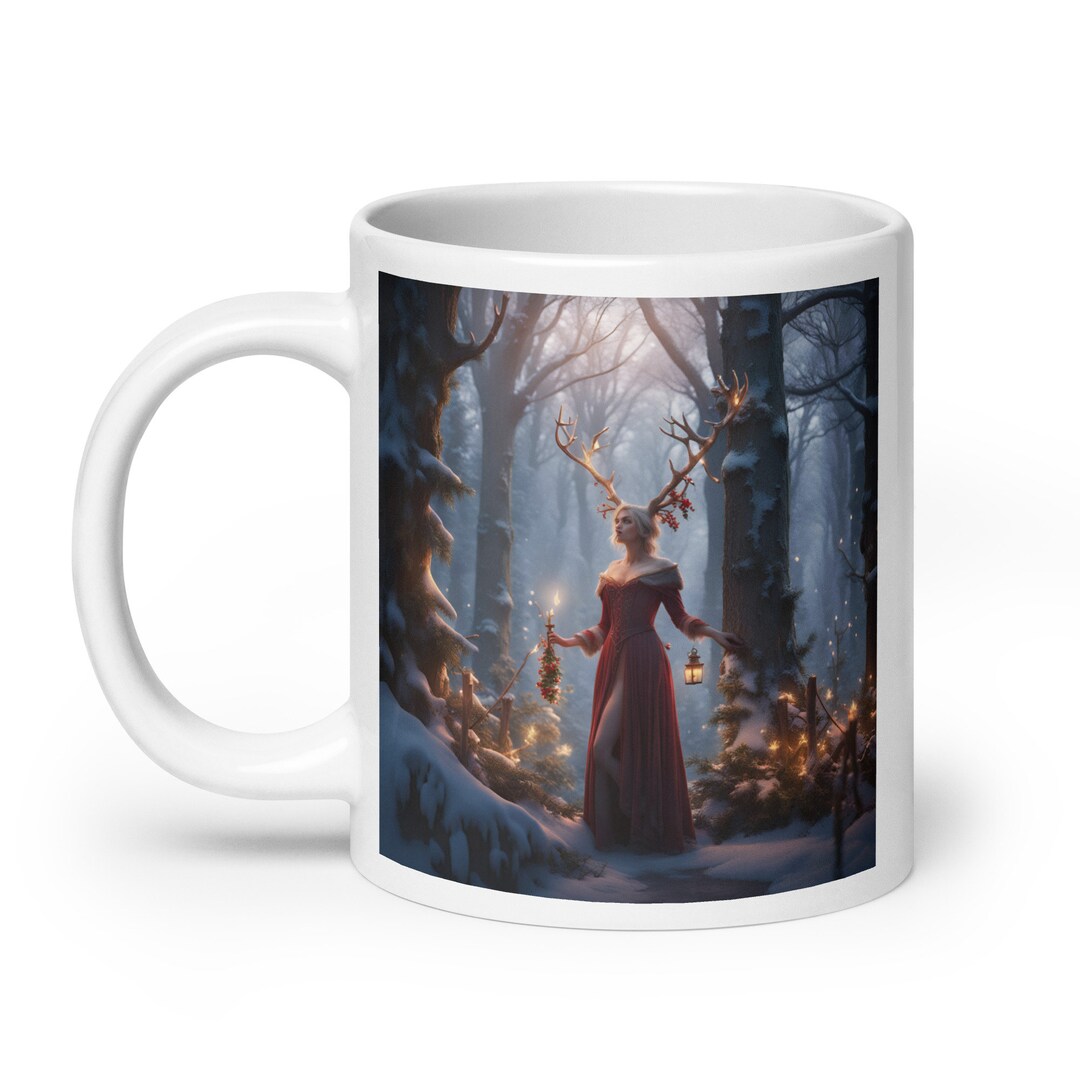 Fairy Mug, Winter Fae Mug, Fairy Cottage Mug, Fairycore Mug, Fantasy ...
