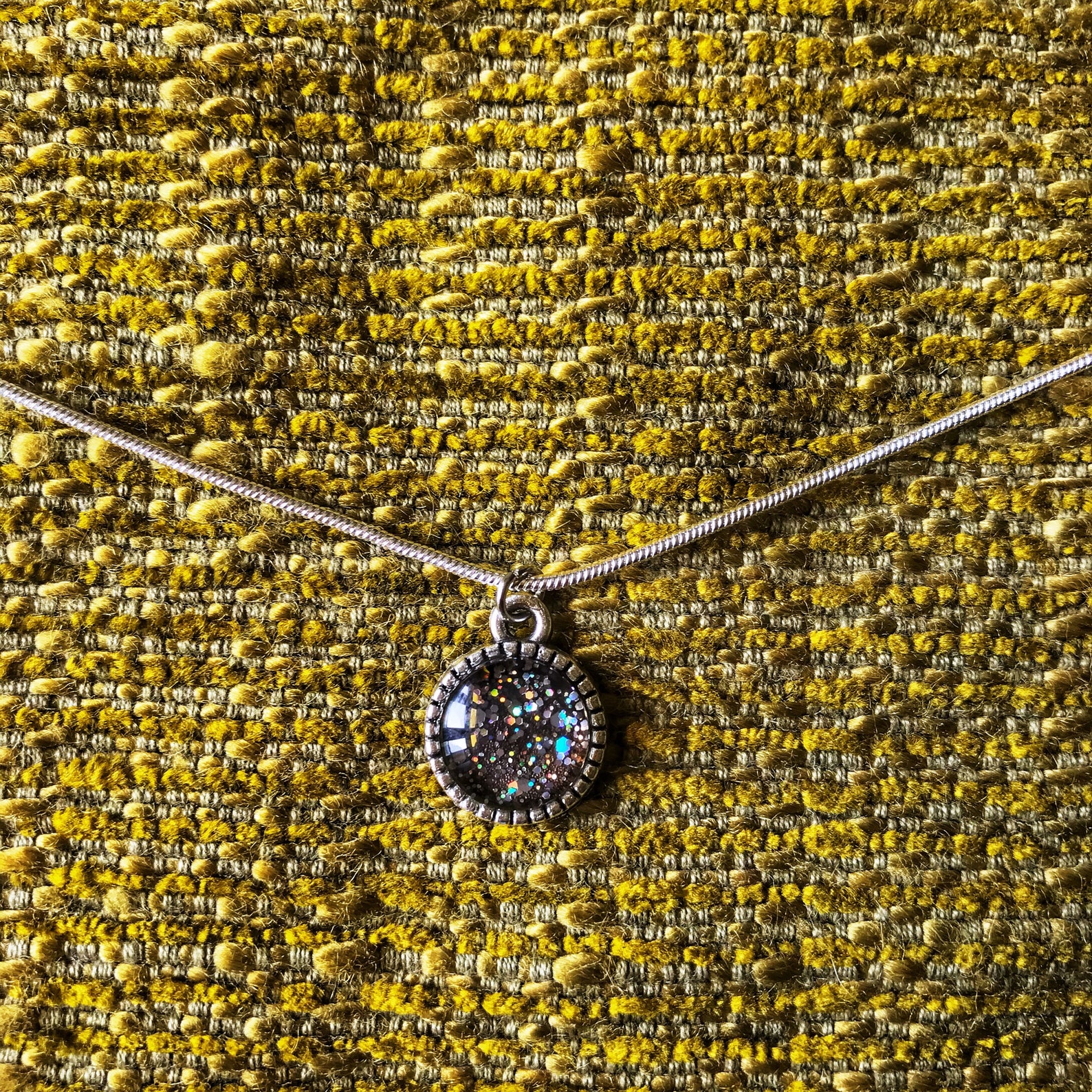 Holographic Necklace Dainty Necklace Glitter Necklace | Etsy