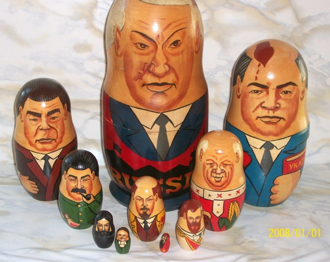 Russian Nesting Dolls Matryoshka Dolls Russian Leaders 10 Piece Set - Etsy