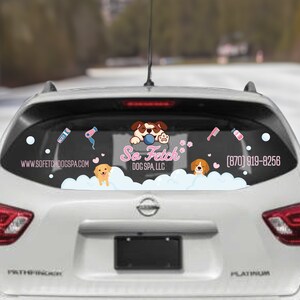 Rear Window Decal. Custom Design & Mockups Included. Premium Vinyl ...