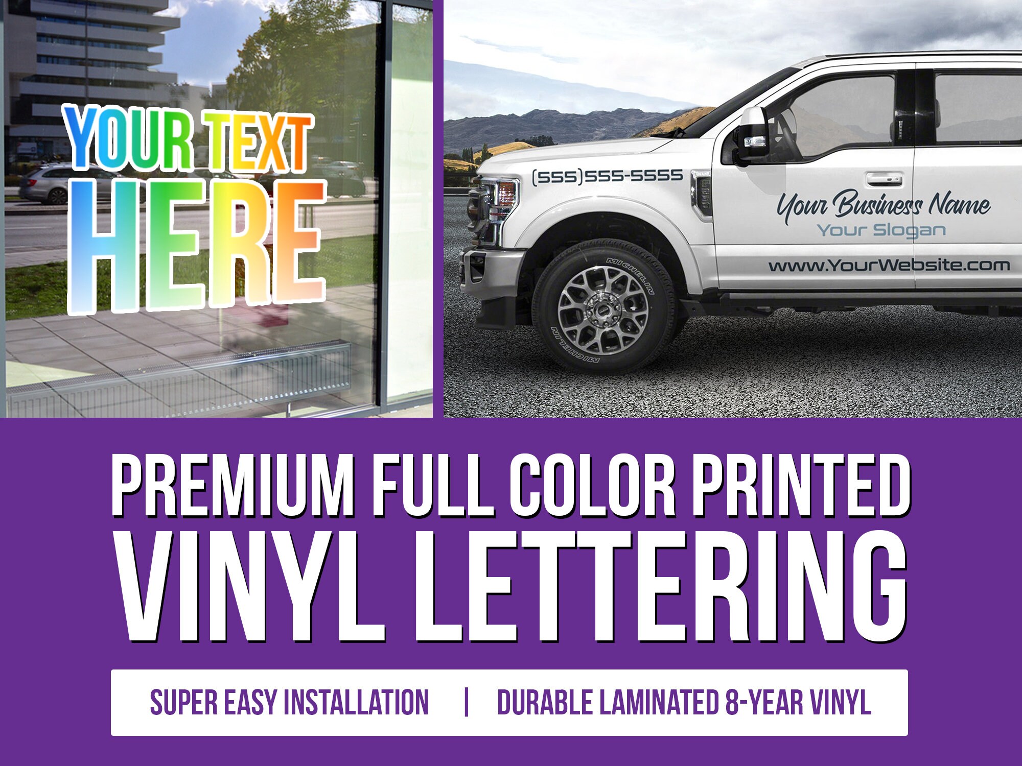 Vinyl Letters - Premium Laminated Full Color Printed Vinyl Lettering ...