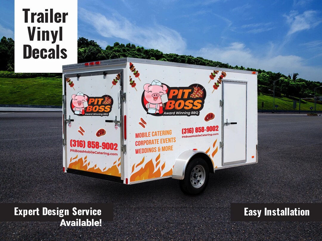 Trailer Custom Decals, Premium Laminated Vinyl. Easy to Install! Custom ...