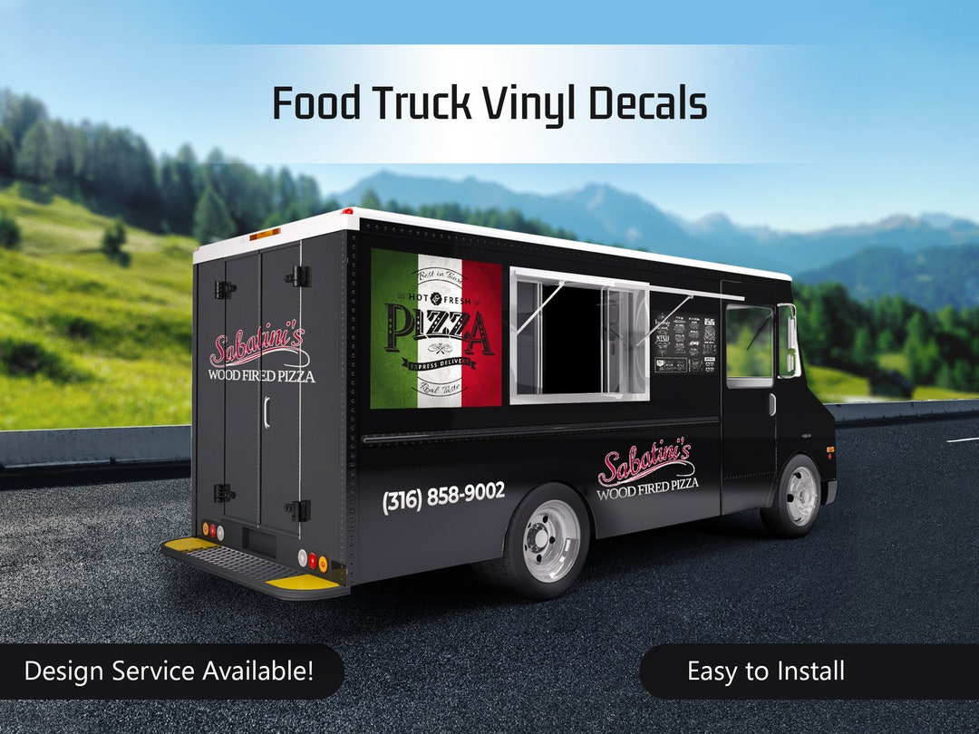Food Truck Custom Decals, Premium Laminated Vinyl. Easy to Install ...