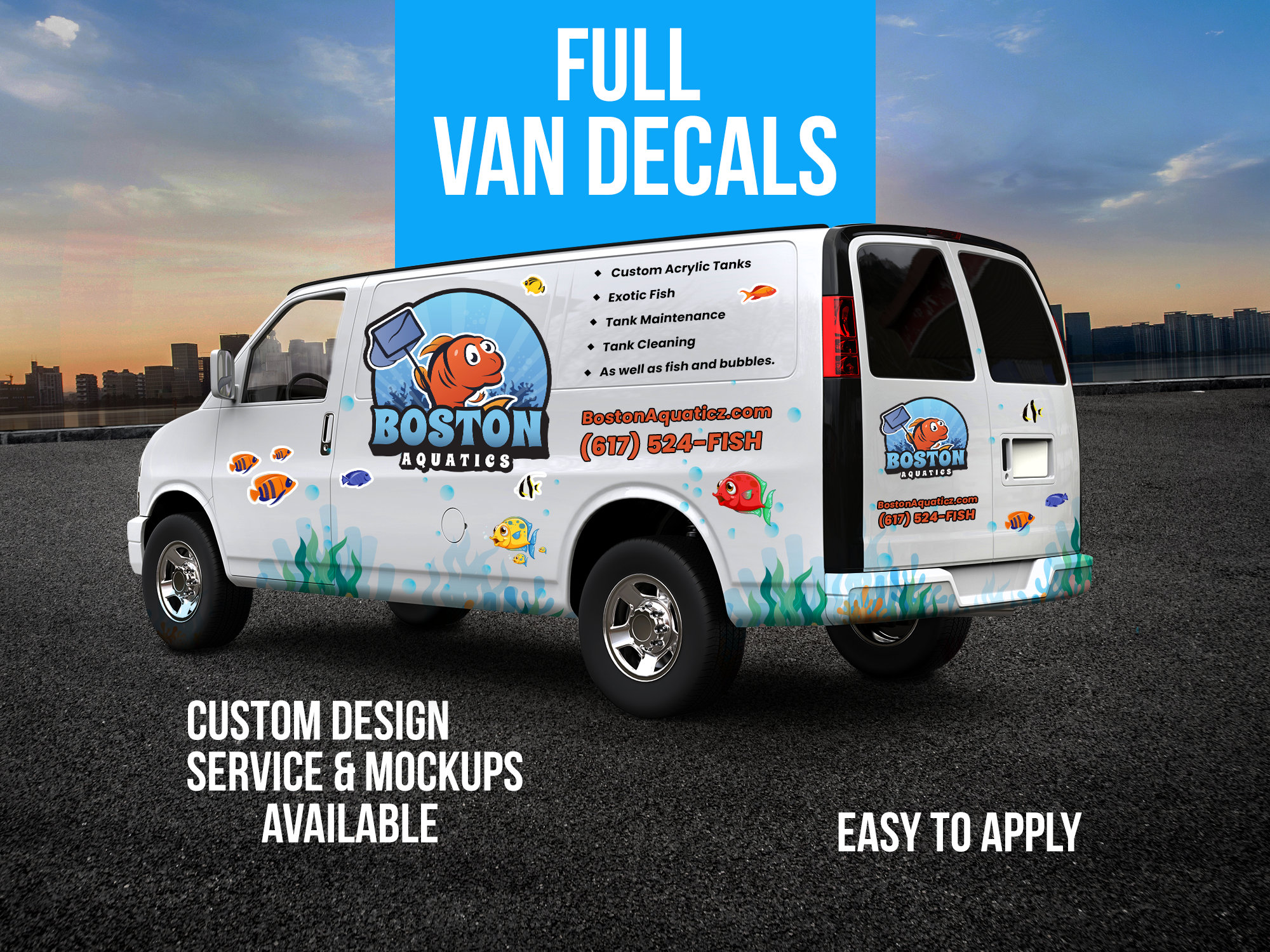 Van Custom Decals. Premium Laminated Vinyl. Easy to Install! Custom ...