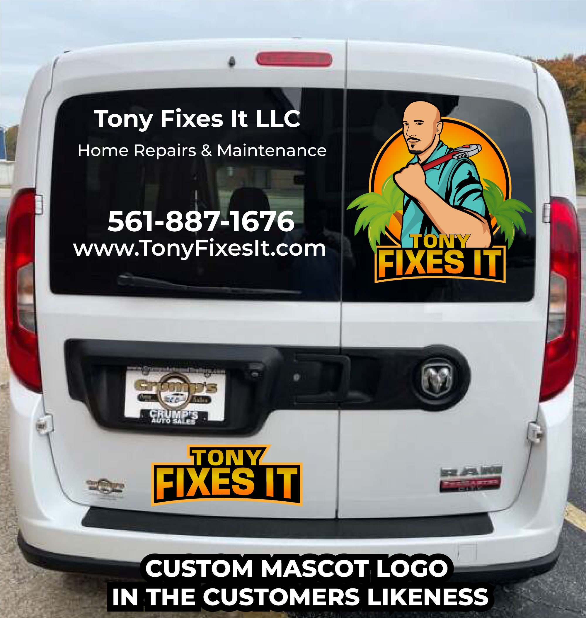 Van Custom Decals. Premium Laminated Vinyl. Easy to Install! Custom ...