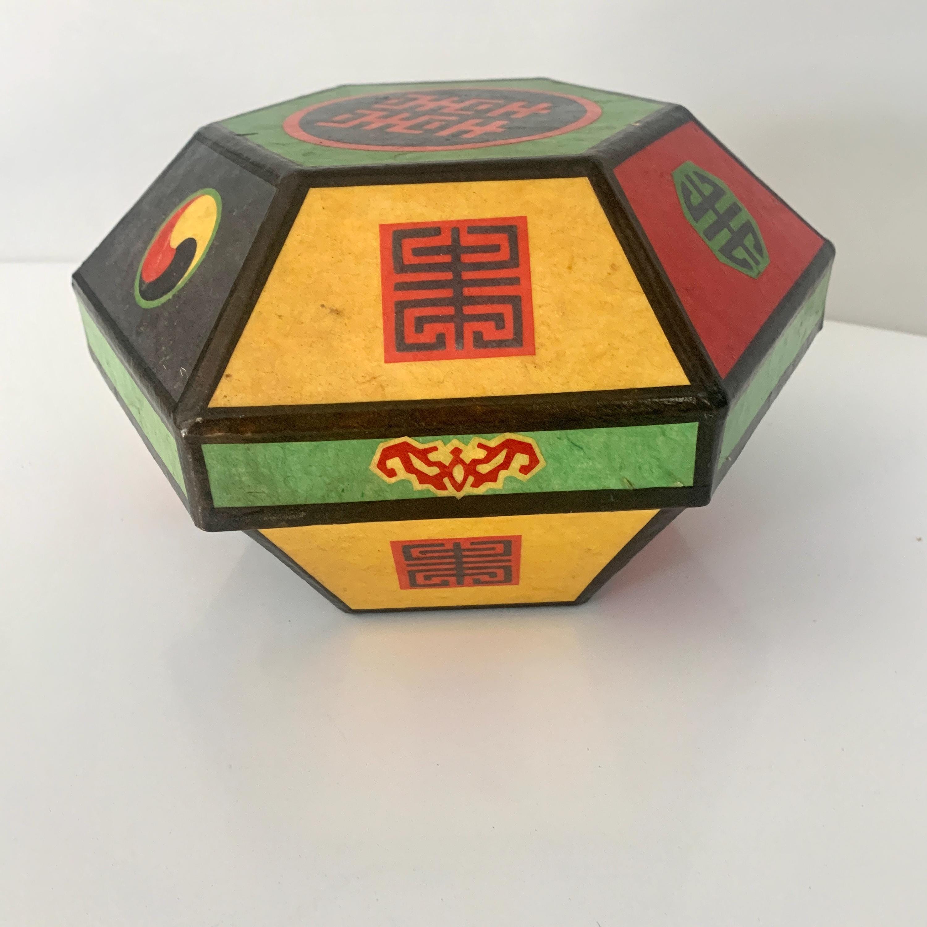Vintage Korean Hanji Paper Mache Box - Etsy