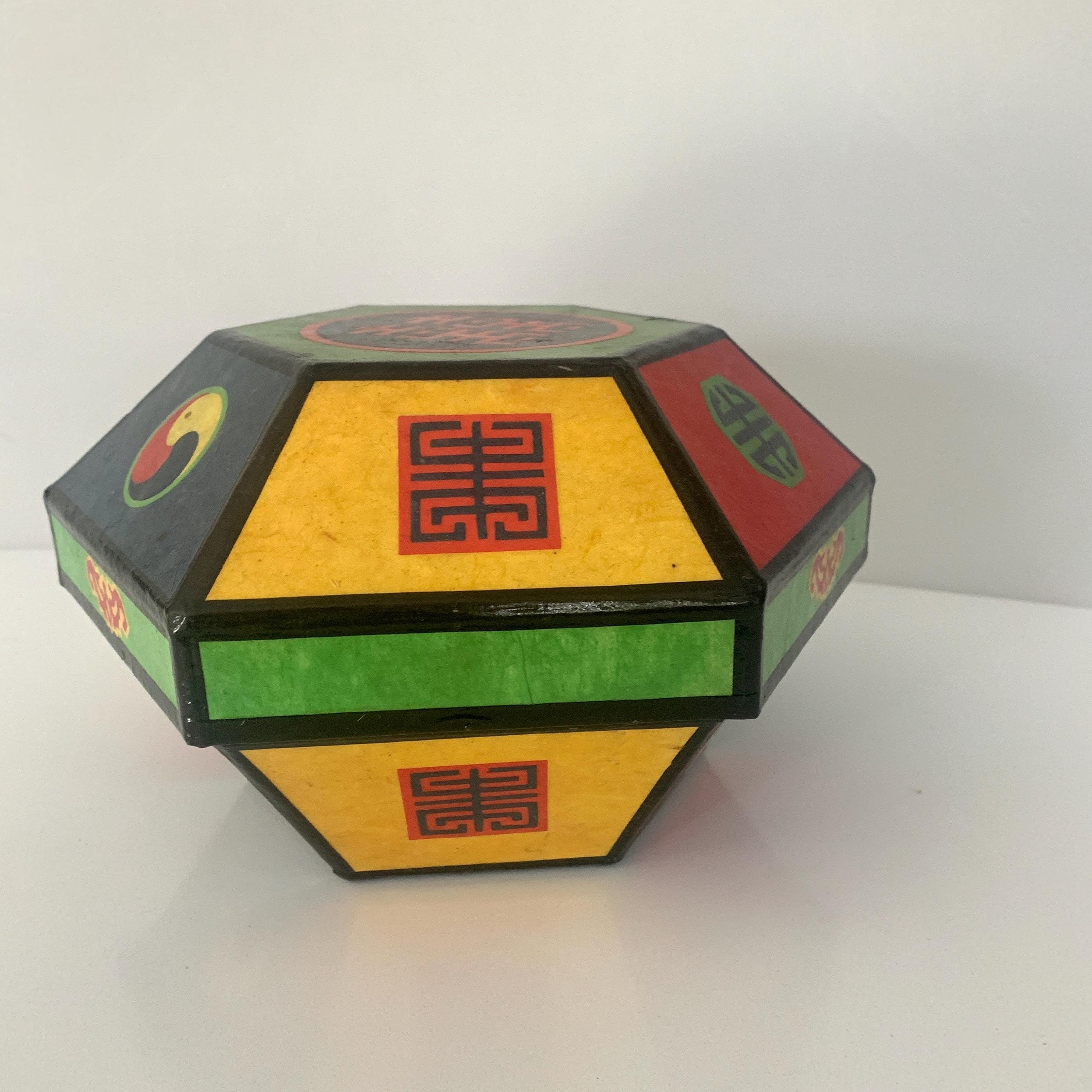 Vintage Korean Hanji Paper Mache Box - Etsy