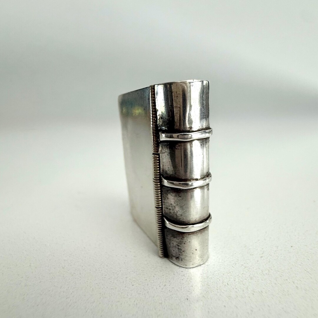 Vintage Sterling Book Shaped Pill Box - Etsy