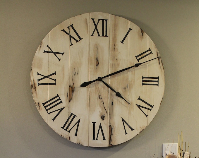 Rustic Large Wall Clock - Etsy