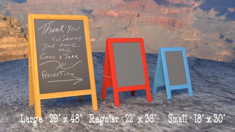 Chalkboard Standing 2-sided Chalk Board. Sandwich Board - Etsy