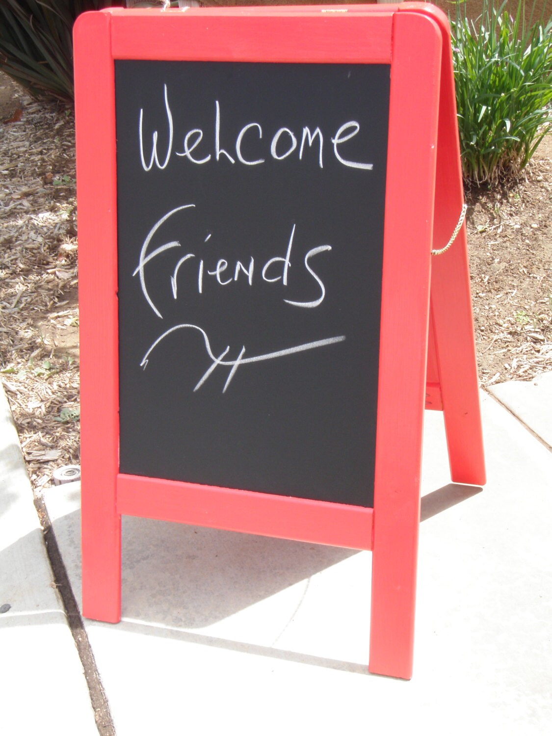 A-frame standing 2-sided chalk board. Sandwich board chalk | Etsy