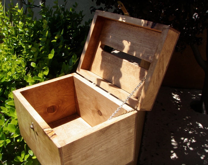 Handmade Wood Rustic Wedding Card Box .....with Card Slot - Etsy
