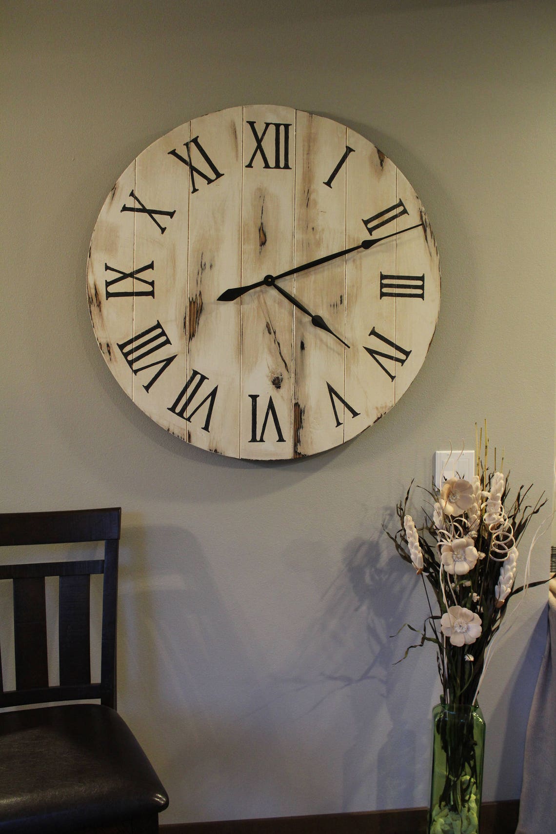 Rustic Large Wall Clock - Etsy