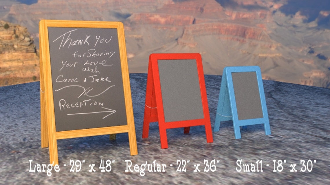 Rustic Chalkboard. A-frame, 2-sided Chalk Board. Sandwich Board Chalk ...