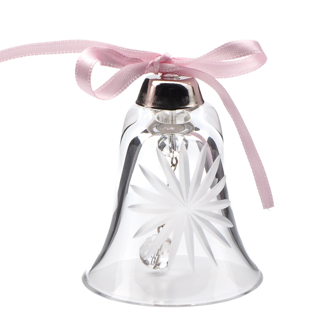 Hand Cut Starburst Crystal Glass Bell Christmas Tree Ornament - Etsy