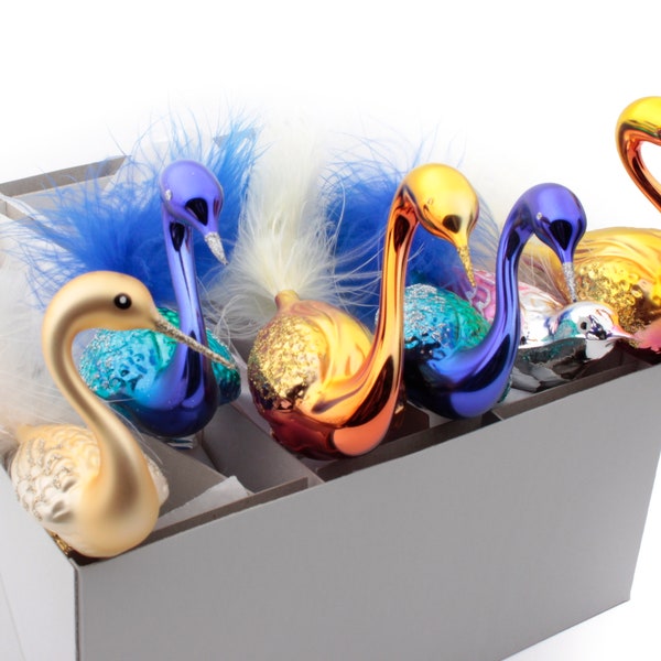Glass Swan - Etsy