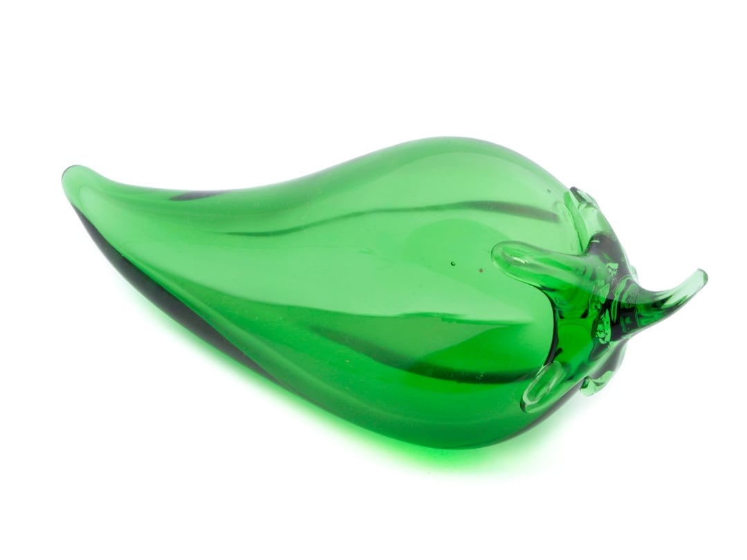 Vintage Czech Blown Glass Green Pepper Ornament - Etsy