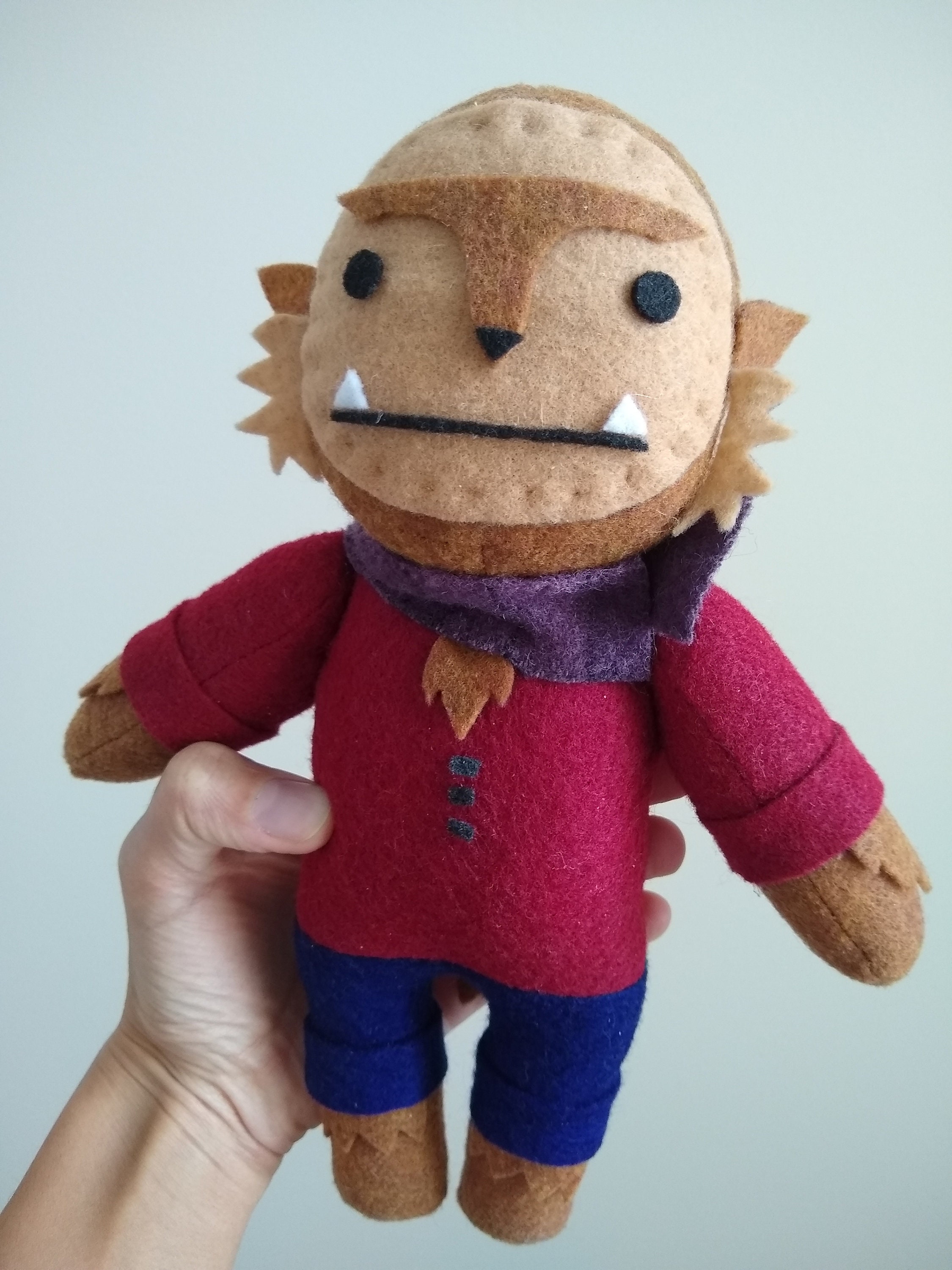 Alfie the Wolfman Felt Plush - Werewolf Doll - Monster Plush - Wolf ...