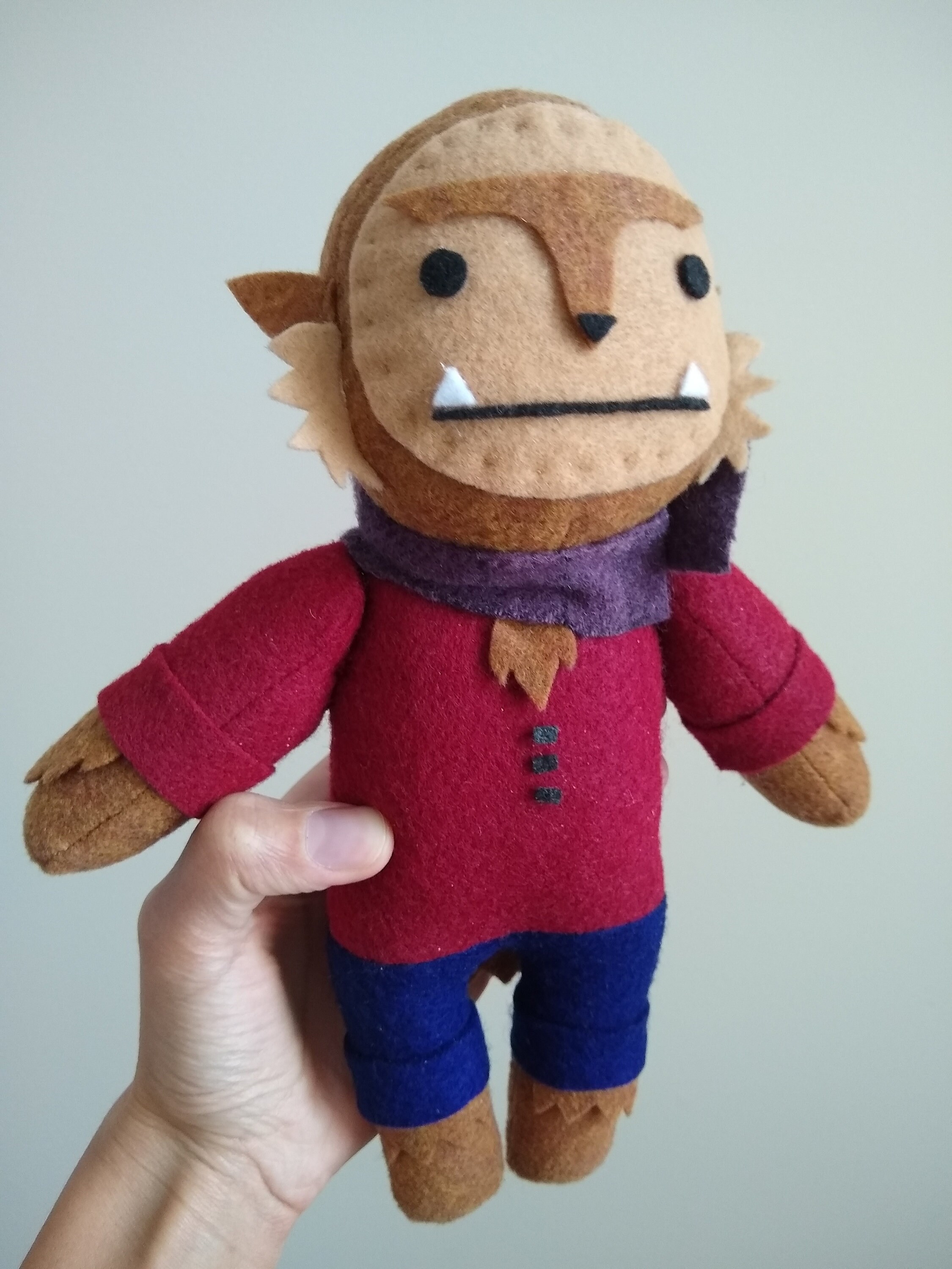 Alfie the Wolfman Felt Plush - Werewolf Doll - Monster Plush - Wolf ...