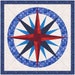 18" Diameter Mariner's Compass Quilt Block B With Alternate Star Center ...