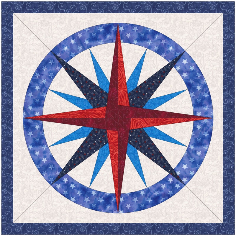 Mariners Compass Quilt Pattern - Etsy
