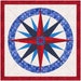 18" Diameter Mariner's Compass Quilt Block B With Alternate Star Center ...