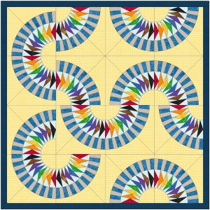 12" Goose Chase New York Beauty Blocks and Quilt Patterns - Etsy