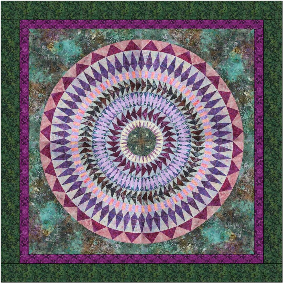 Huge 43" Circle Mandala Quilt Pattern - Etsy
