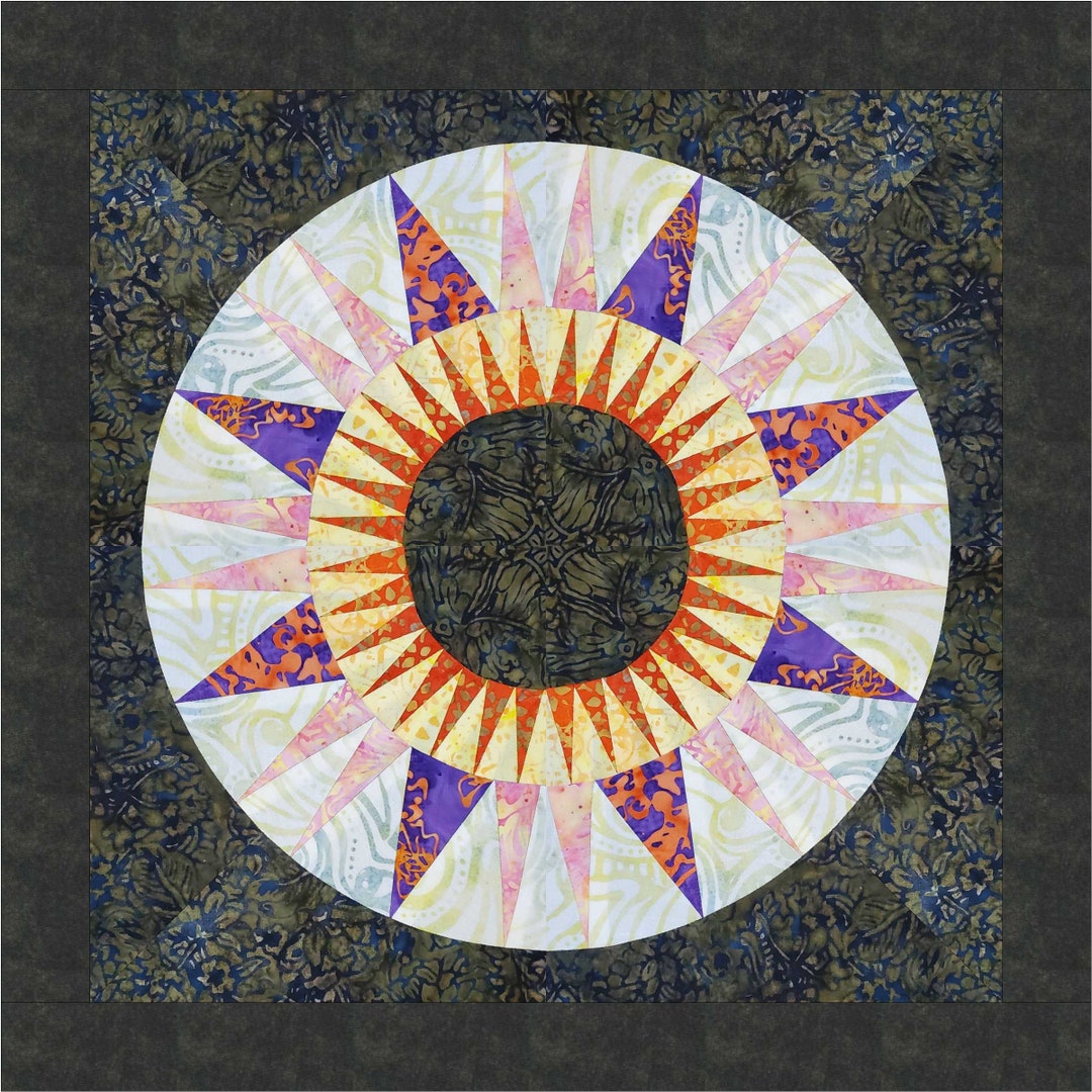 8" New York Beauty Quilt Block 18 Paper Piecing Pattern - Etsy