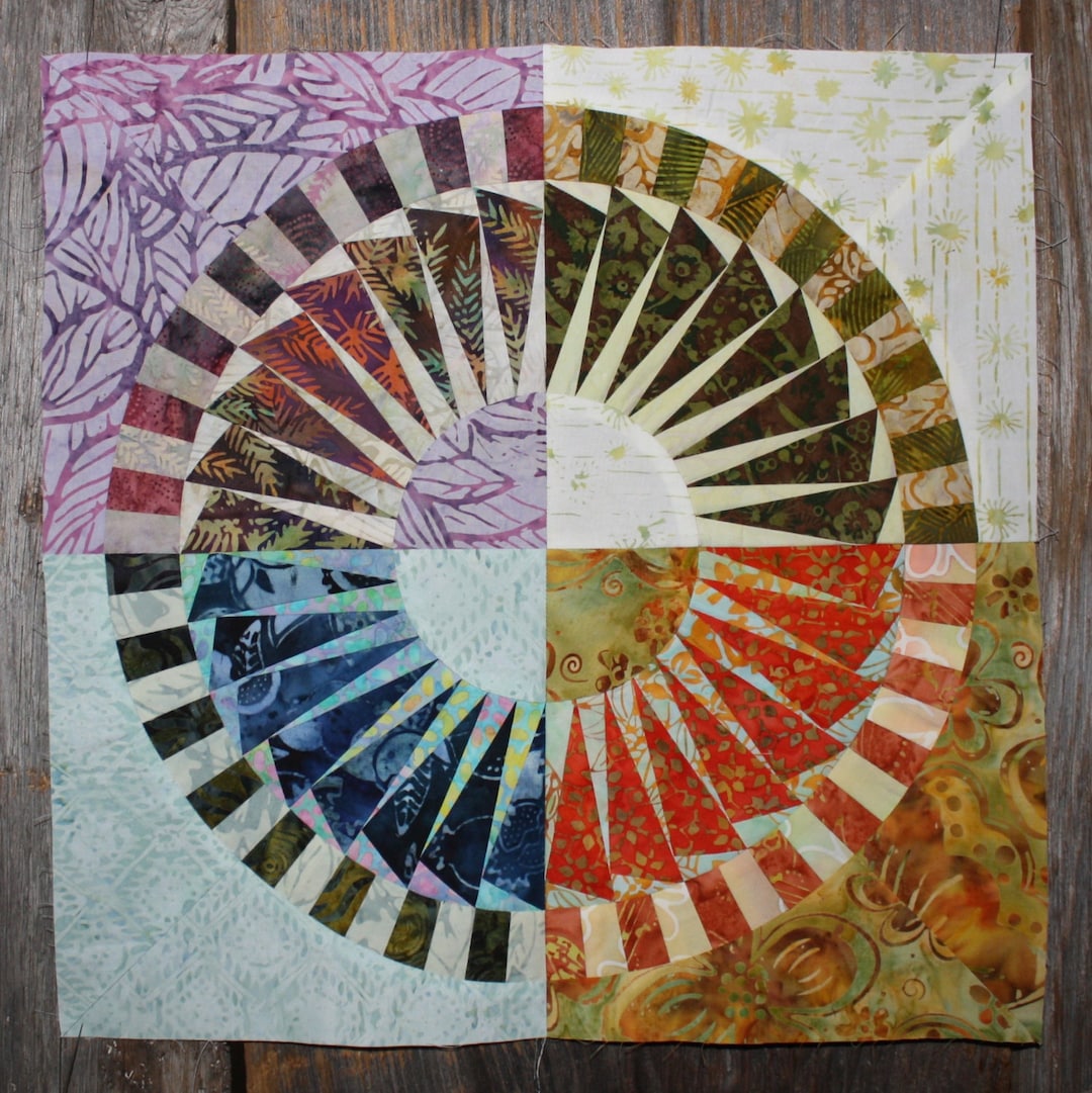 New York Beauty Quilt Block 10 Paper Piecing Pattern - Etsy