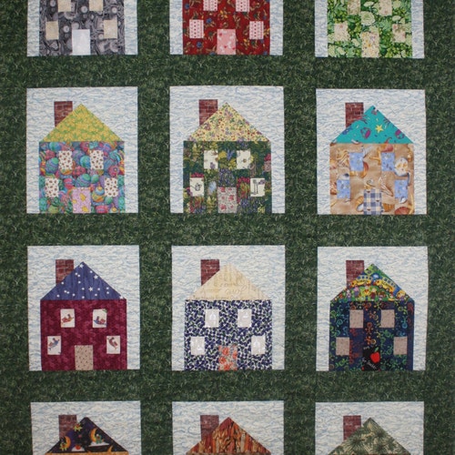 Tiny House Quilt Block Pattern PDF Includes Instructions for - Etsy