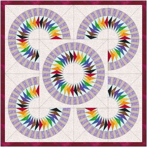 12" Goose Chase New York Beauty Blocks and Quilt Patterns - Etsy