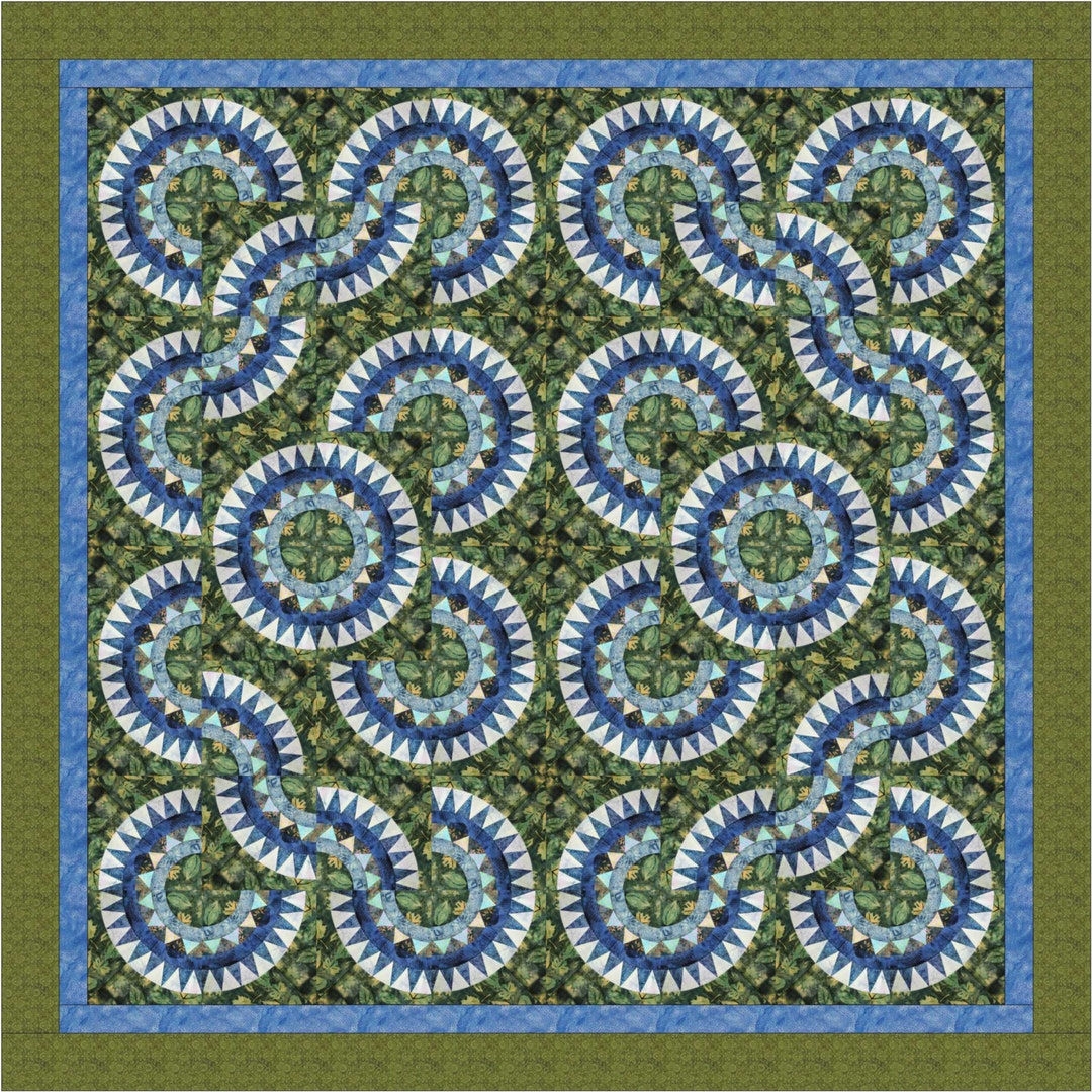 New York Beauty Quilt - "gears" - Etsy