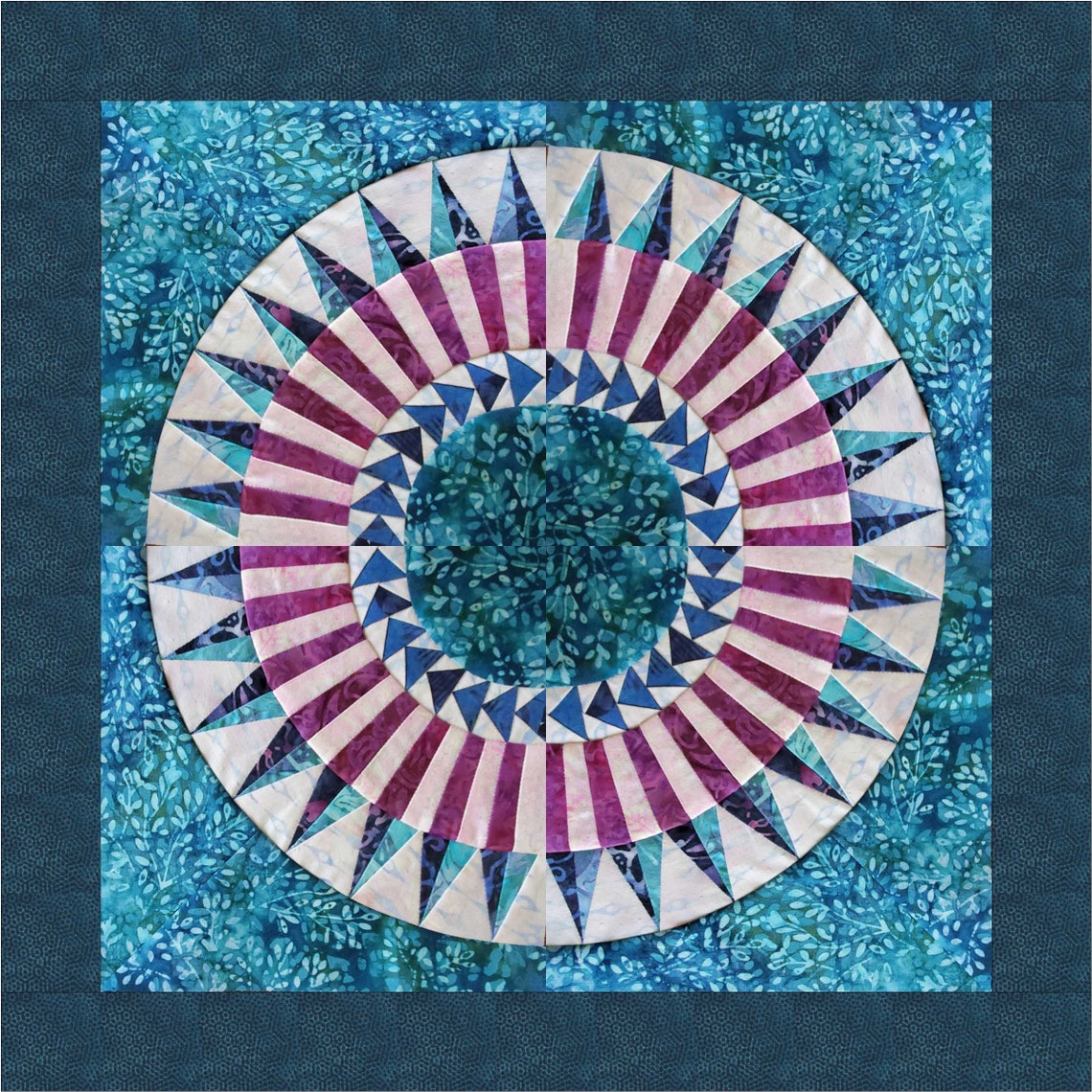 8" New York Beauty Quilt Block 20 Paper Piecing Pattern - Etsy
