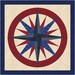 32" Diameter Mariner's Compass Quilt Block B With Alternate Star Center ...