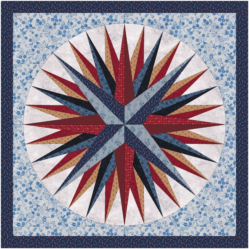 Mariners Compass Quilt Pattern - Etsy