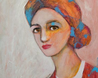 Abstract Figure Figurative Portrait Painting Original Painting Woman ...